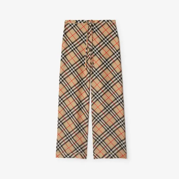 Burberry Check Silk Pyjama Trousers