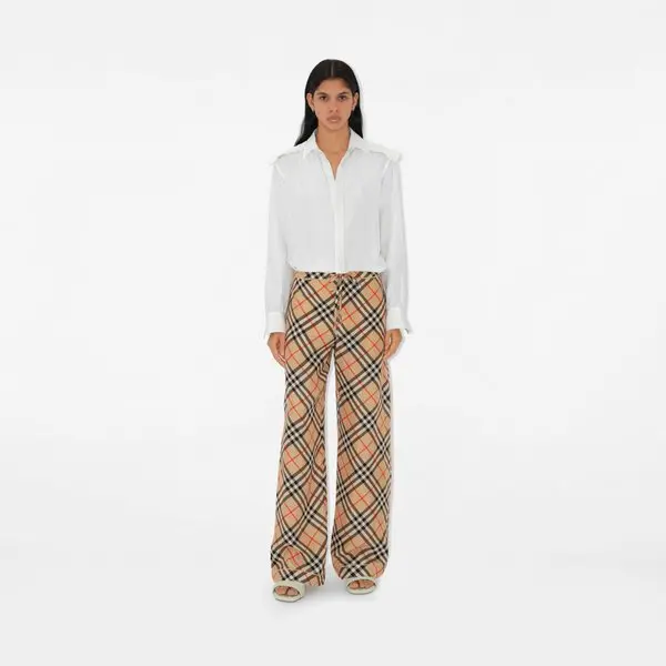 Burberry Check Silk Pyjama Trousers