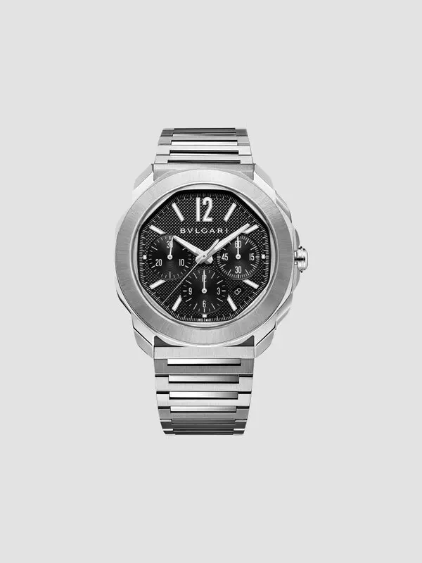 BVLGARI Octo Roma Stainless Steel Chronograph Bracelet Watch