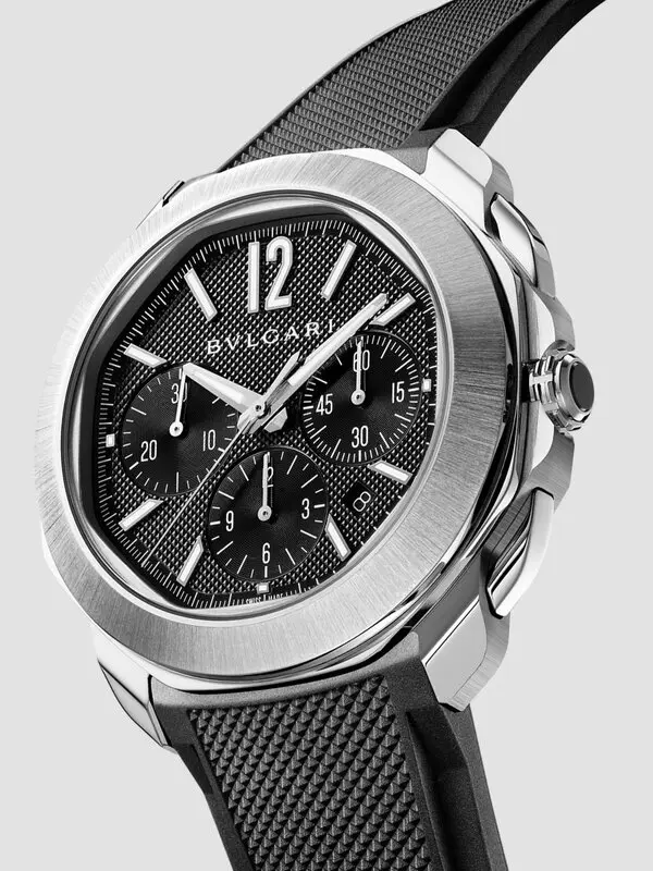 BVLGARI Octo Roma Stainless Steel Chronograph Bracelet Watch