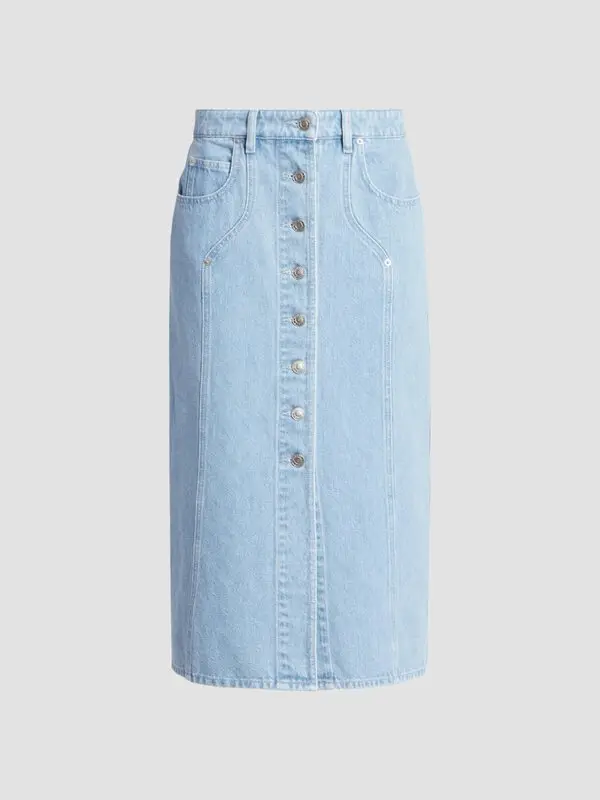 Isabel Marant Étoile Vandy Denim Button-front Skirt - Light Blue