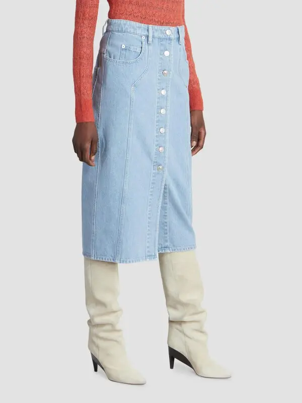 Isabel Marant Étoile Vandy Denim Button-front Skirt - Light Blue