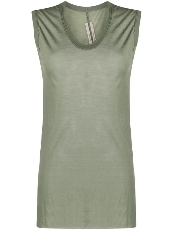 Rick Owens Sleeveless V-neck Tank Top - Green