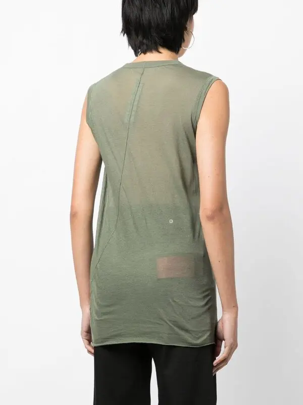 Rick Owens Sleeveless V-neck Tank Top - Green