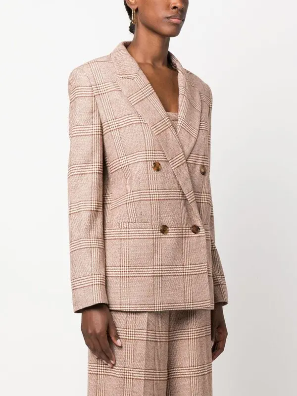 TWINSET Checked Double-breasted Blazer