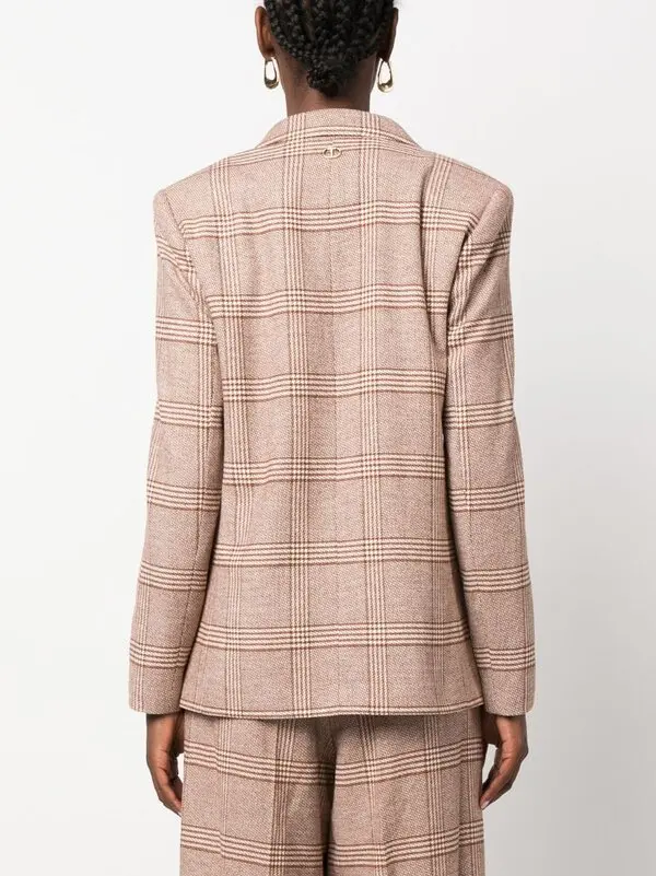 TWINSET Checked Double-breasted Blazer