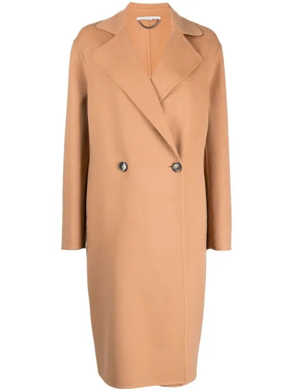 Stella McCartney Double-breasted Wool Coat - Brown