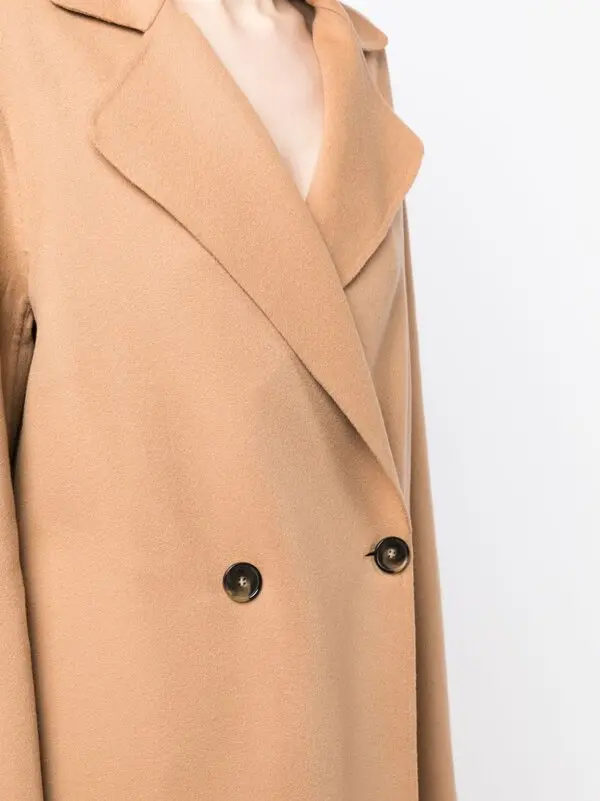 Stella McCartney Double-breasted Wool Coat - Brown