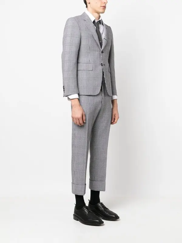 Thom Browne Check-pattern Single-breasted Blazer