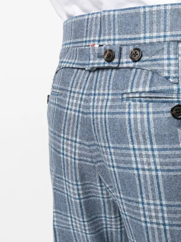 Thom Browne Backstrap Flannel Tailored Trousers