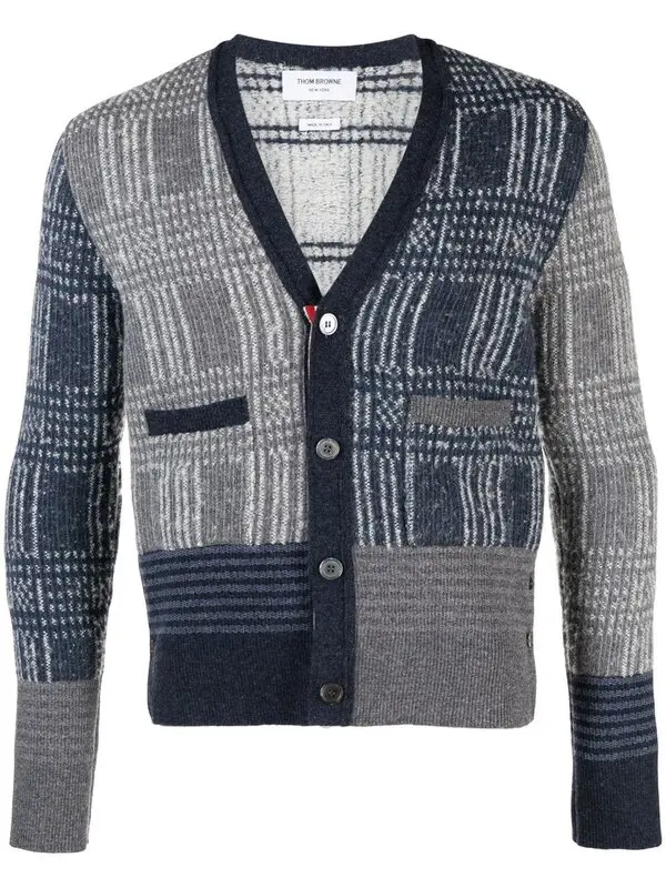 Thom Browne Check Jacquard Cardigan