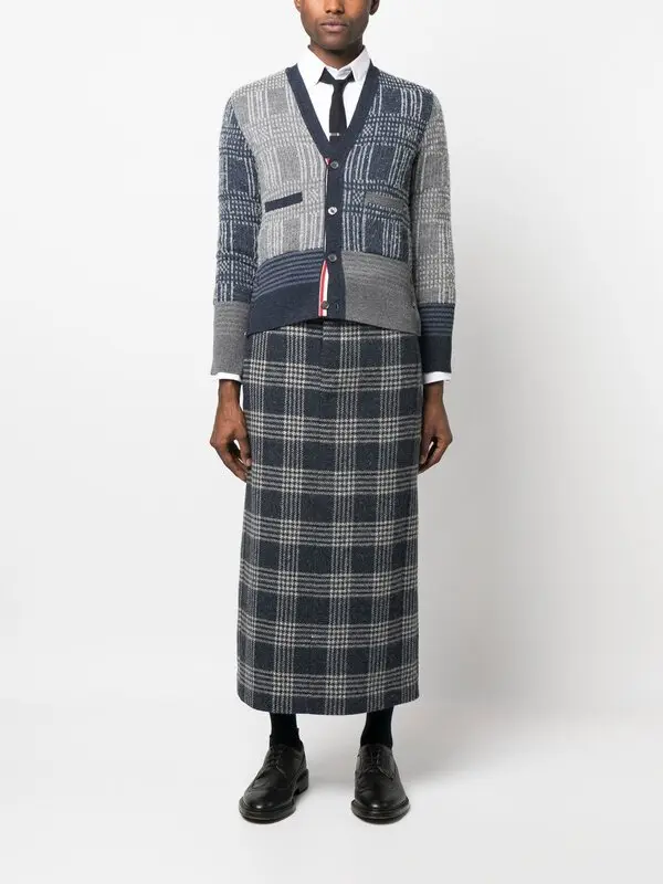 Thom Browne Check Jacquard Cardigan