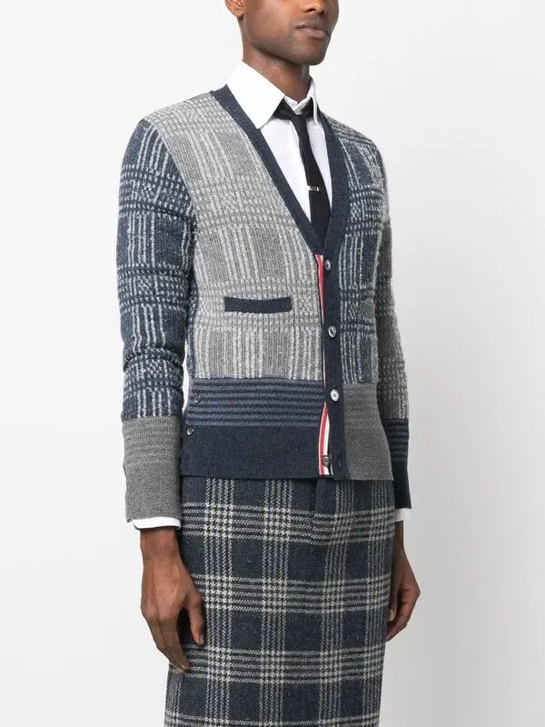 Thom Browne Check Jacquard Cardigan