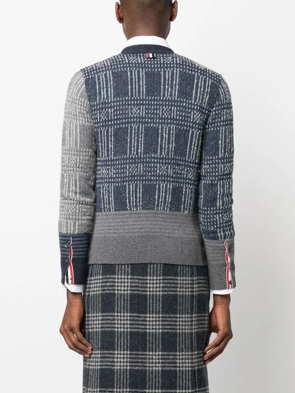Thom Browne Check Jacquard Cardigan