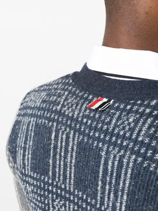 Thom Browne Check Jacquard Cardigan