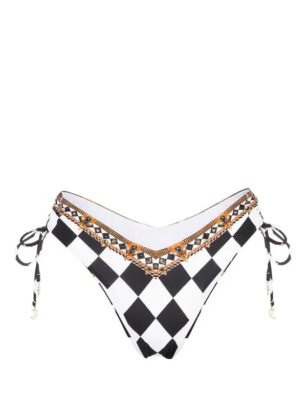 Camilla Duomo Dynasty-print High-leg Bikini Bottoms