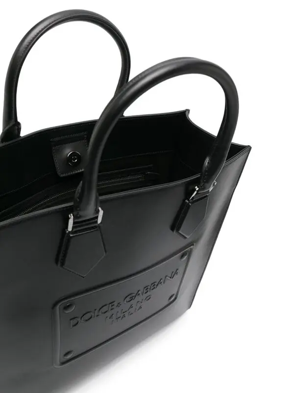 Dolce & Gabbana Logo-embossed Leather Tote
