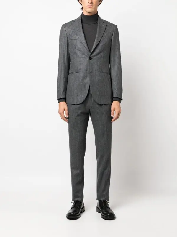 D4.0 Pinstripe-pattern Single-breasted Blazer