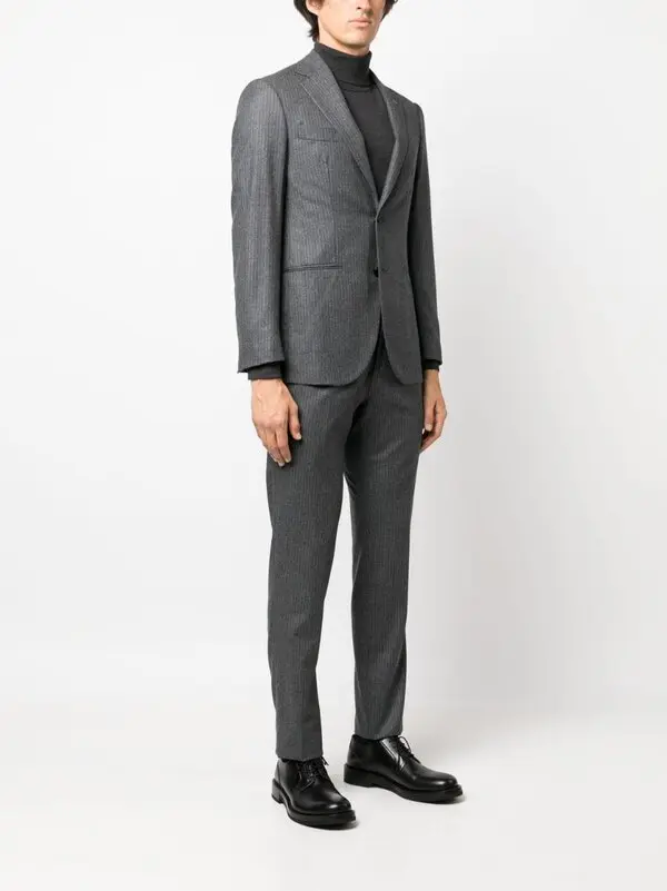 D4.0 Pinstripe-pattern Single-breasted Blazer
