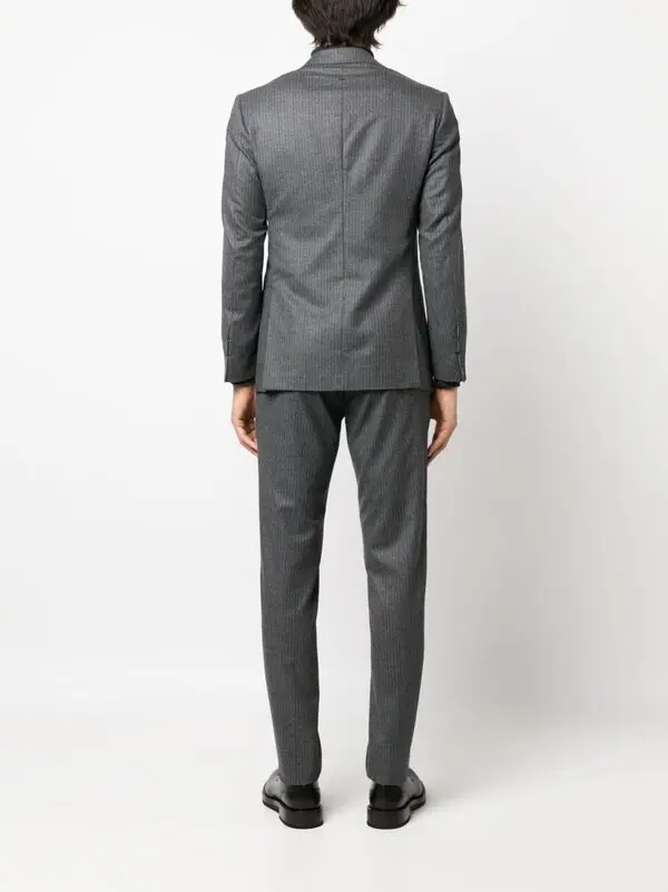 D4.0 Pinstripe-pattern Single-breasted Blazer
