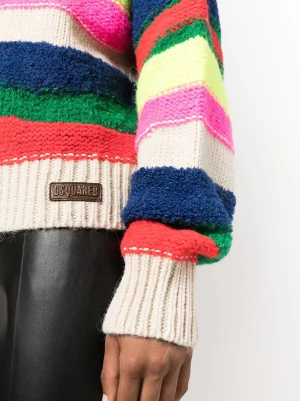 Dsquared2 Horizontal-stripe Chunky-knit Jumper