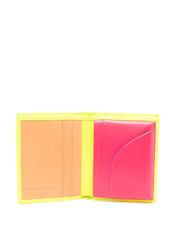 Comme Des Garçons Colour-block Leather Bi-fold Wallet