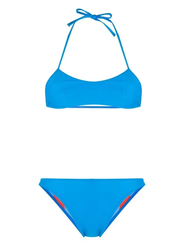 Sunnei Reversible Striped Bikini Set - Blue