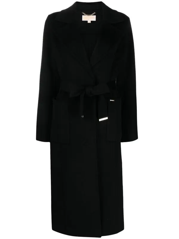 Michael Kors Belted Double-breasted Coat - Black