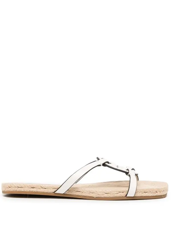 Tory Burch Geo Bombe Miller Flat Sandals - Neutrals