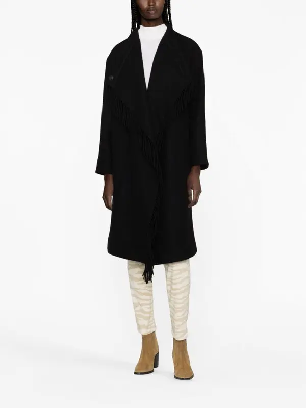 IRO PARIS Ricky Fringed Wool-blend Coat