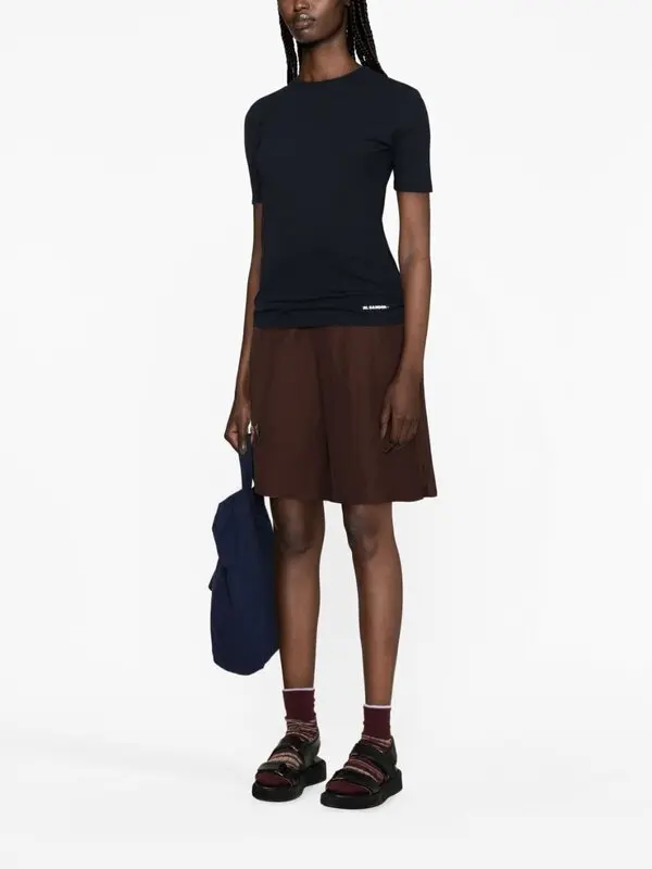 JIL SANDER Logo-print Cotton T-shirt - Blue