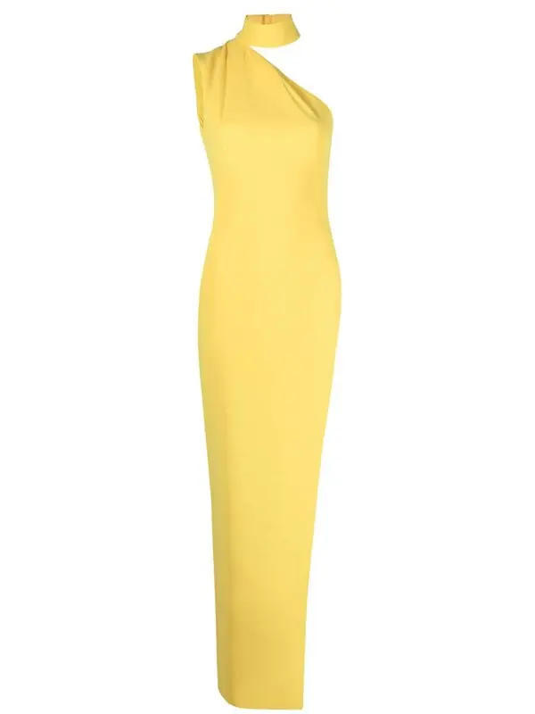 MONOT One-shoulder Side-slit Dress