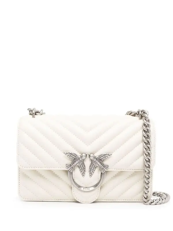 Pinko Small Love One Cross Body Bag - Neutrals