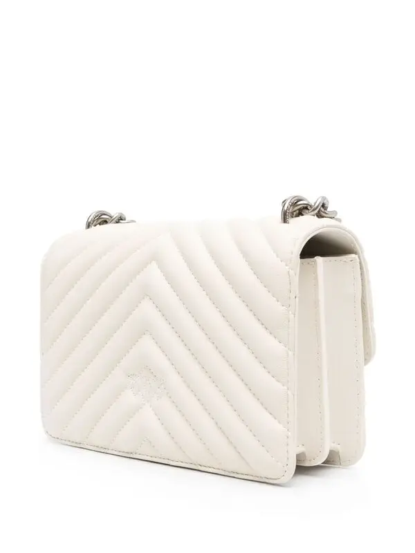 Pinko Small Love One Cross Body Bag - Neutrals