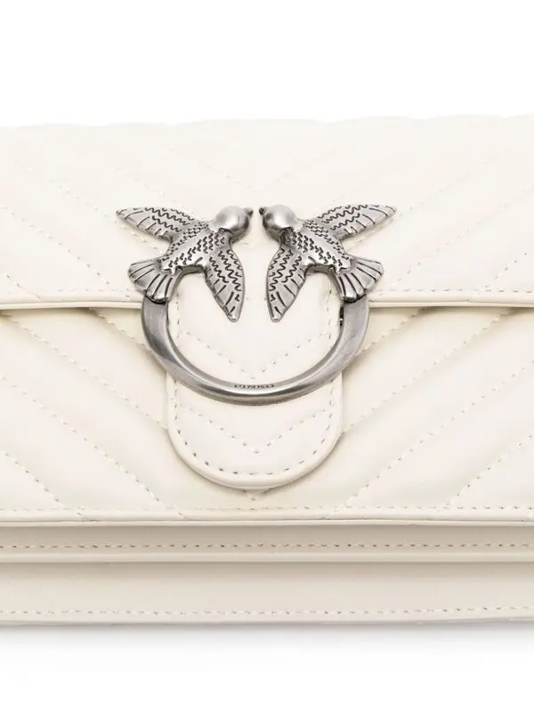 Pinko Small Love One Cross Body Bag - Neutrals