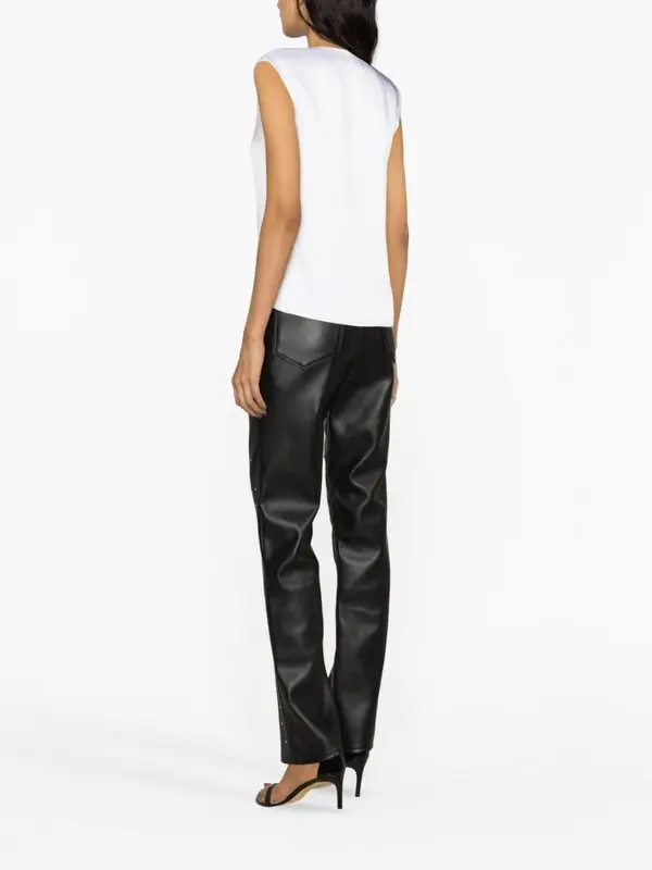 STYLAND Satin-finish V-neck Top