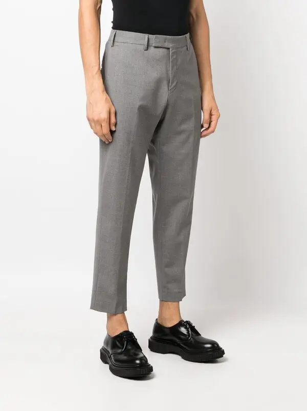 PT TORINO Cropped Tailored Trousers - Grey