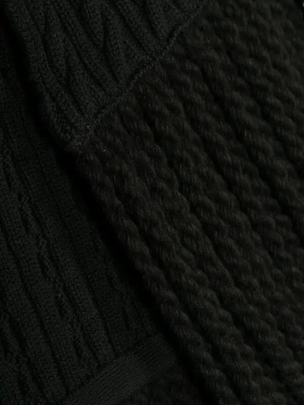 Roberto Cavalli Cable-knit Wool Scarf