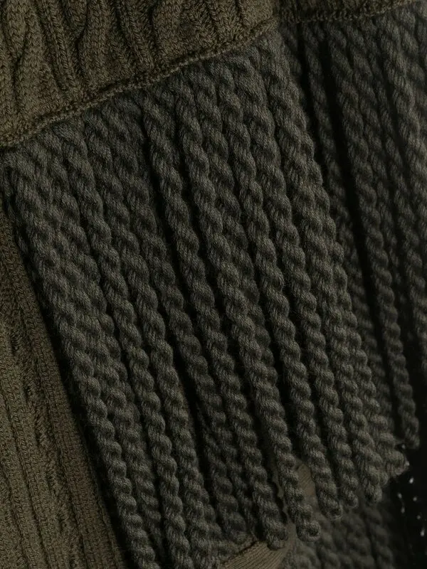 Roberto Cavalli Fringe Wool Scarf