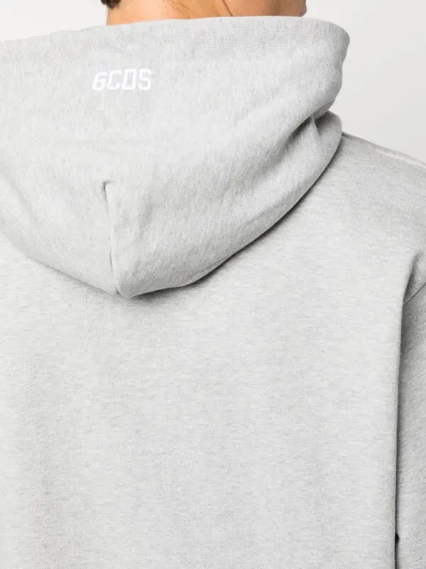 Gcds Logo-embroidered Cotton Hoodie