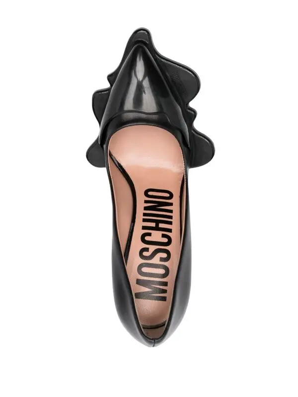 Moschino 100mm Sculpted Leather Pumps