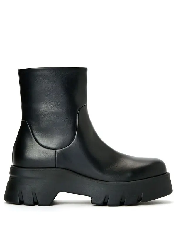 GIANVITO ROSSI Montey Ankle Leather Boots - Black