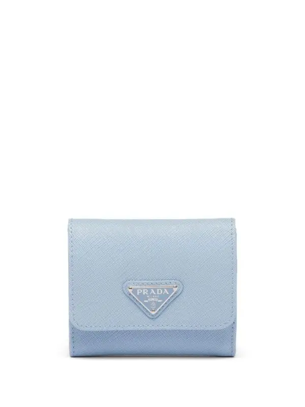Prada Small Leather Wallet - Blue