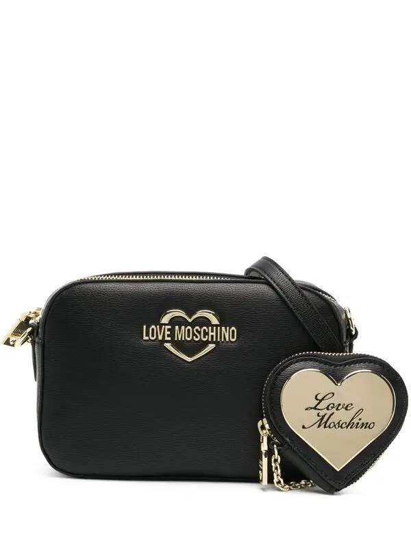 Moschino Leather Camera Bag With Logo Plaque