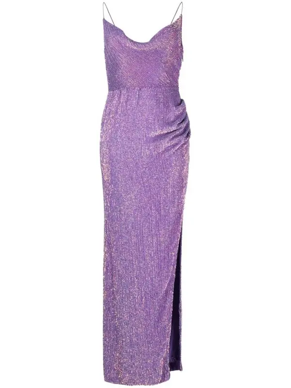 Retrofete Katya Sequin-embellished Gown - Purple