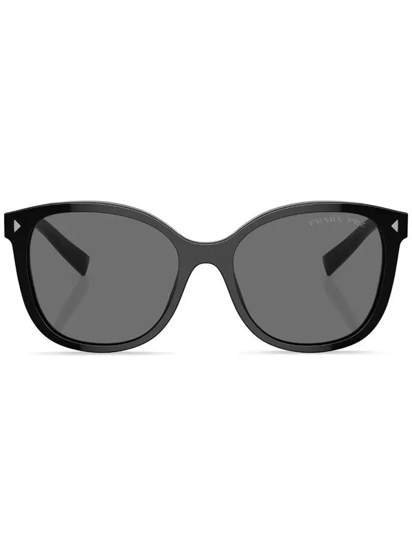 Prada Symbole Round-frame Sunglasses - Black