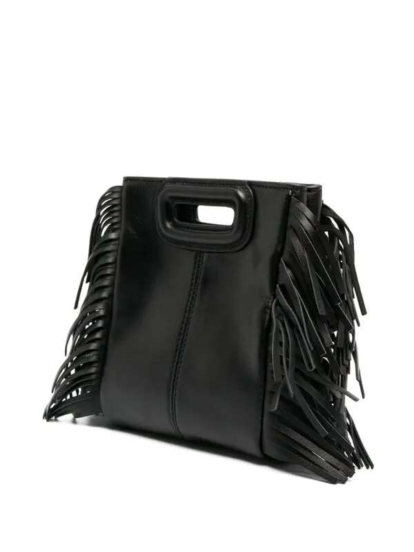 Maje M Fringed Leather Mini Bag