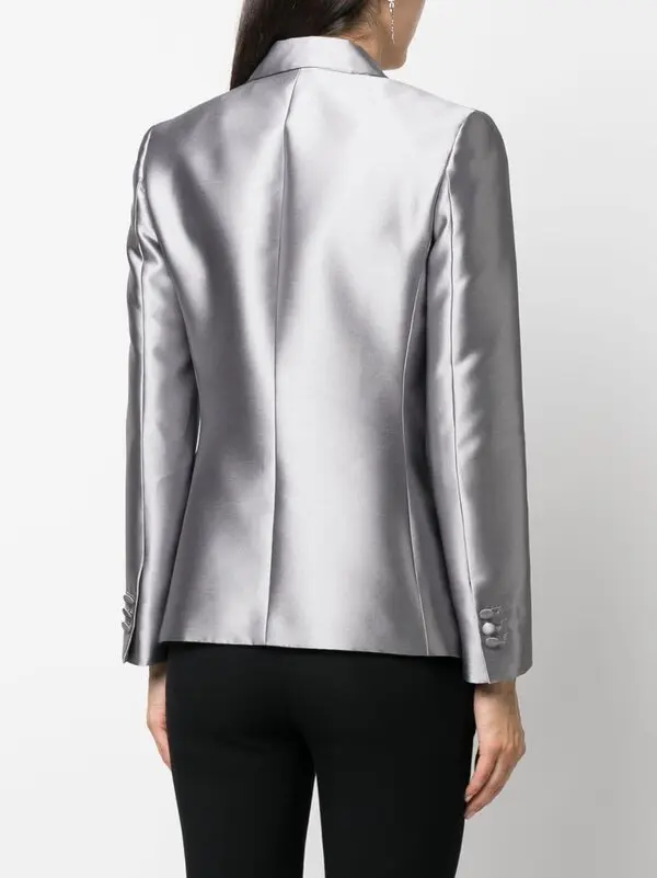 Alberta Ferretti Long-sleeved Satin Blazer