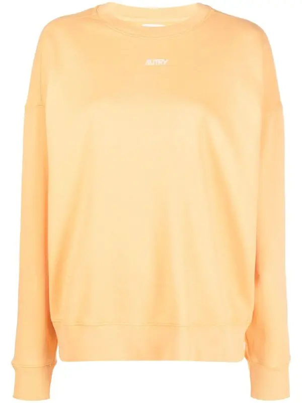 AUTRY Cotton Logo Print Sweatshirt - Orange