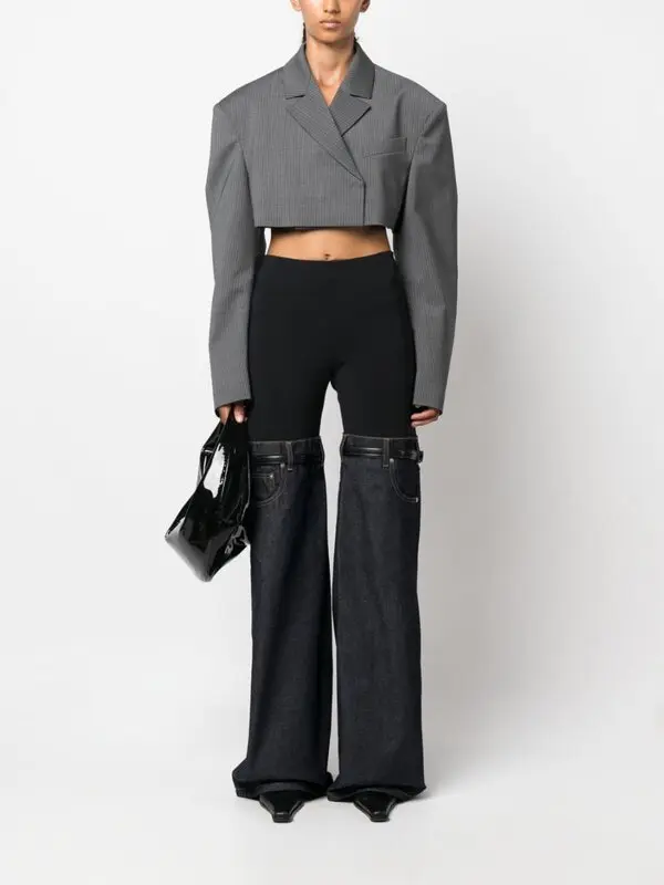 ALESSANDRO VIGILANTE Ribbed Cropped Blazer
